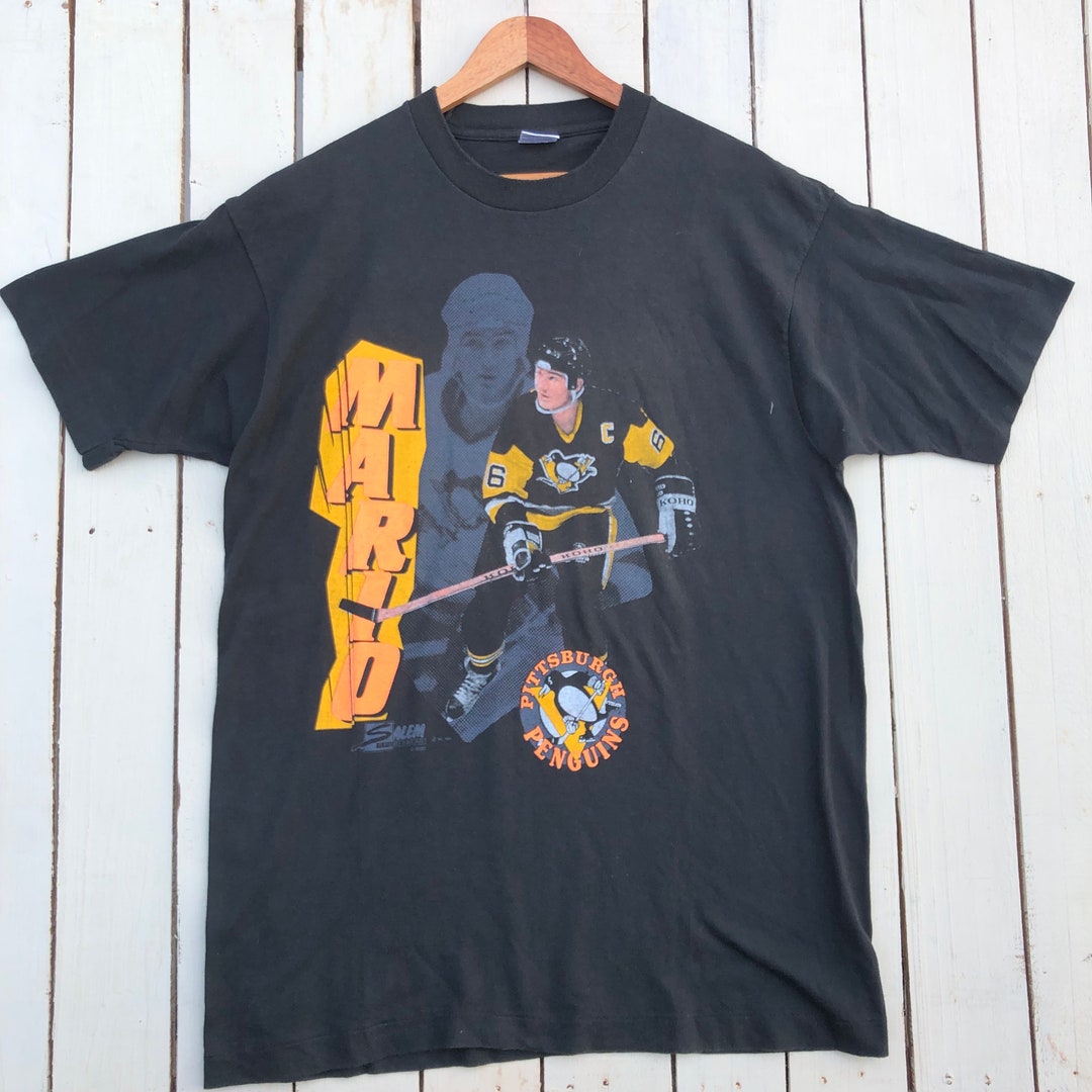 Vintage 90s NHL Pittsburgh Penguins Mario T-shirt, Salem Sportswear - Etsy
