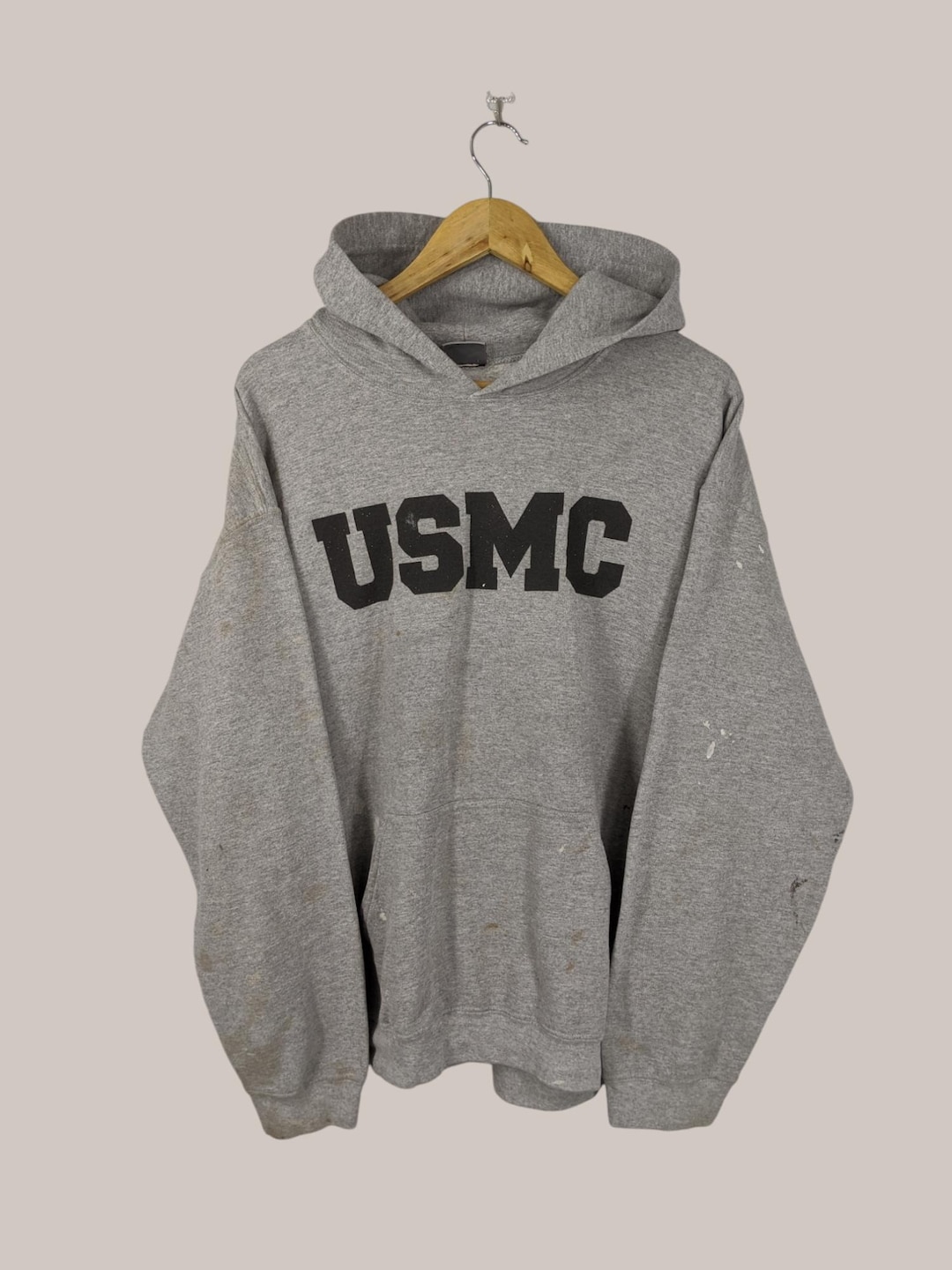 Vintage Distressed United States Marine Corps USMC Hoodie USMC Crewneck ...