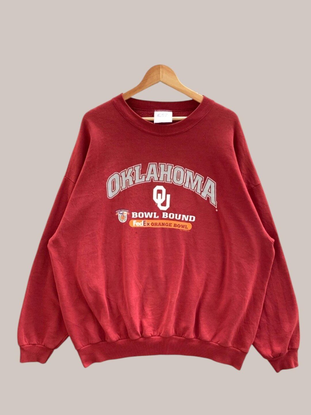 Vintage NCAA Oklahoma Sooners University Football Bowl Bound Fedex ...
