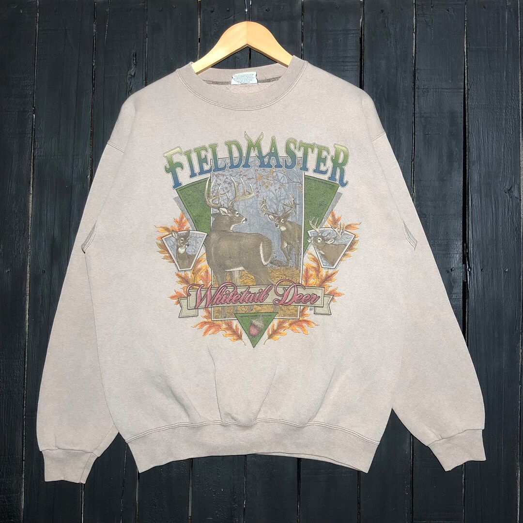 Vintage White Tailed Deer Sweatshirt Deer Crewneck White Tailed Deer ...