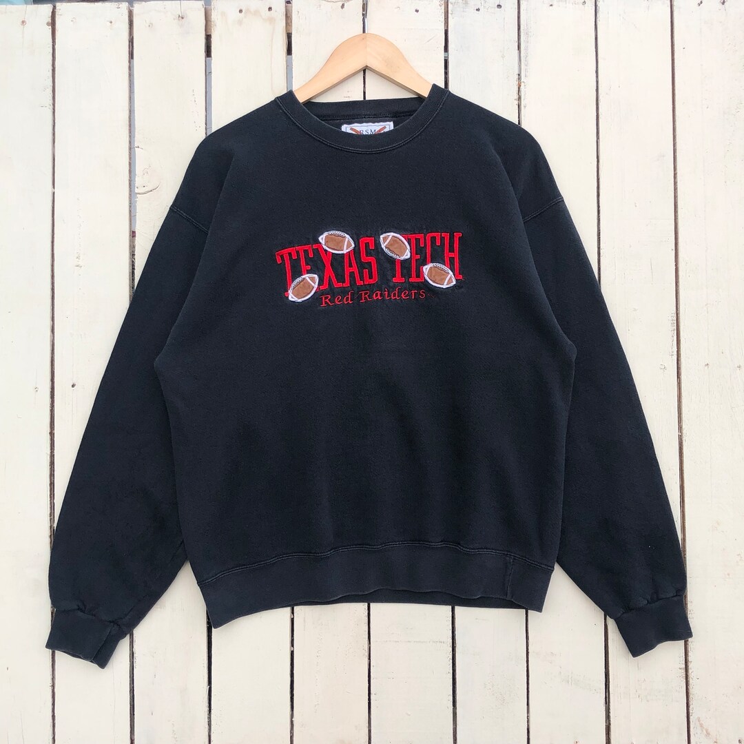 90s NCAA Texas Tech University Embroidery Sweatshirt Crewneck - Etsy