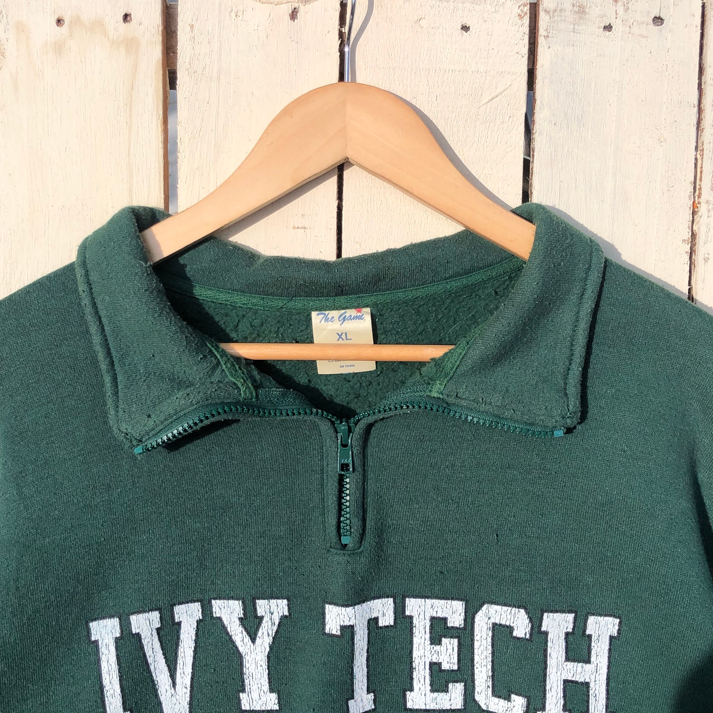 Vintage Ivy Tech Spellout Print Halfzipper Sweatshirt Ivy Tech Pullover ...
