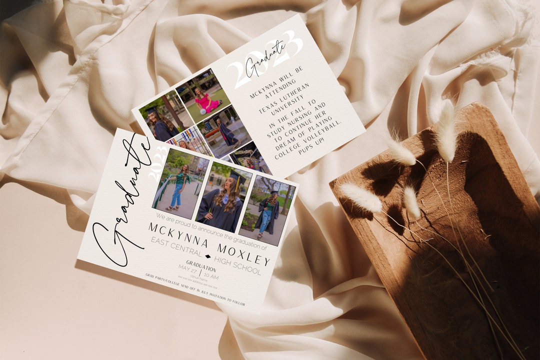 Simple Graduation Announcement Template, Grad Announcement Template ...