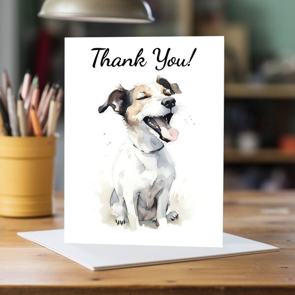 Jack Russell Thank You Card - Etsy