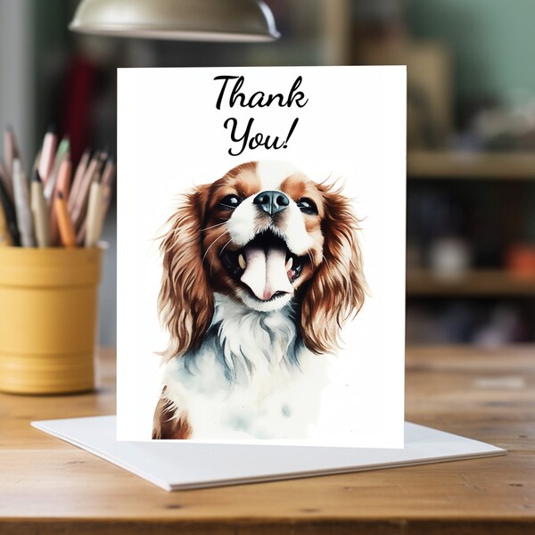 Cavalier King Charles Thank You Card - Etsy Cavalier King Charles Thank You Card - Etsy