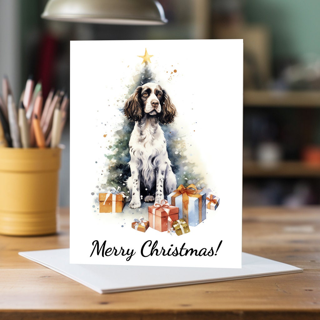 Springer Spaniel Christmas Card A5 Dog Greeting Card Dog Card - Etsy UK