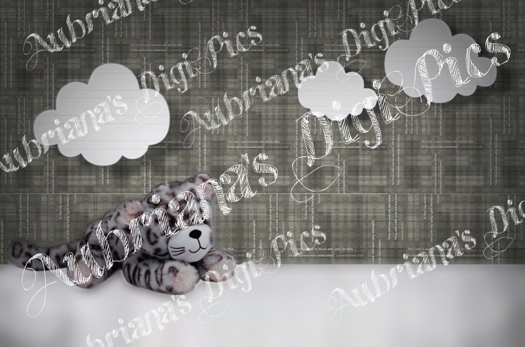 Dreary Day Snow Leopard Digital Backdrop - Etsy