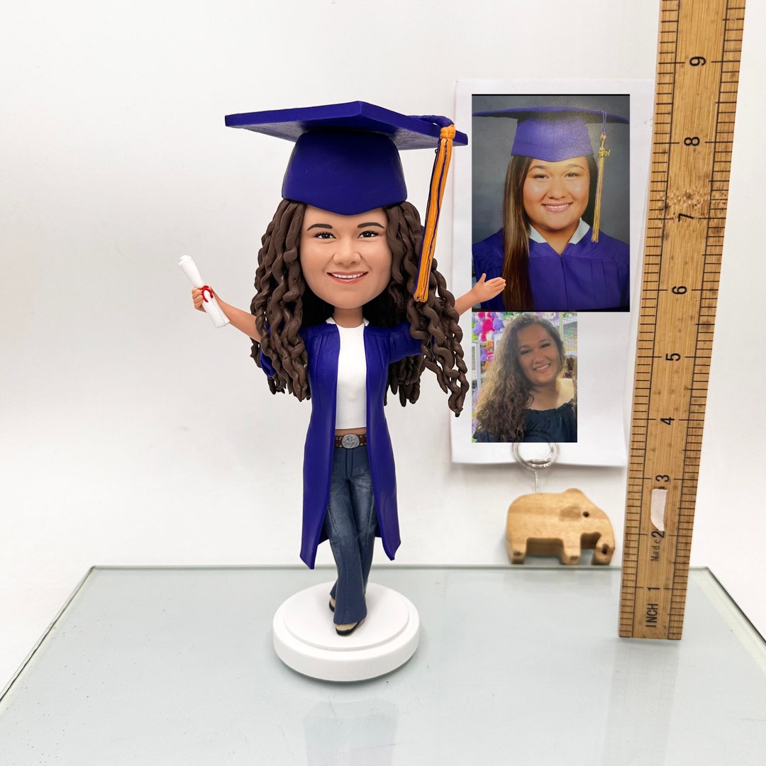 Custom Graduation Bobbleheads for Doctors, Custom Cake Topper Figurine ...