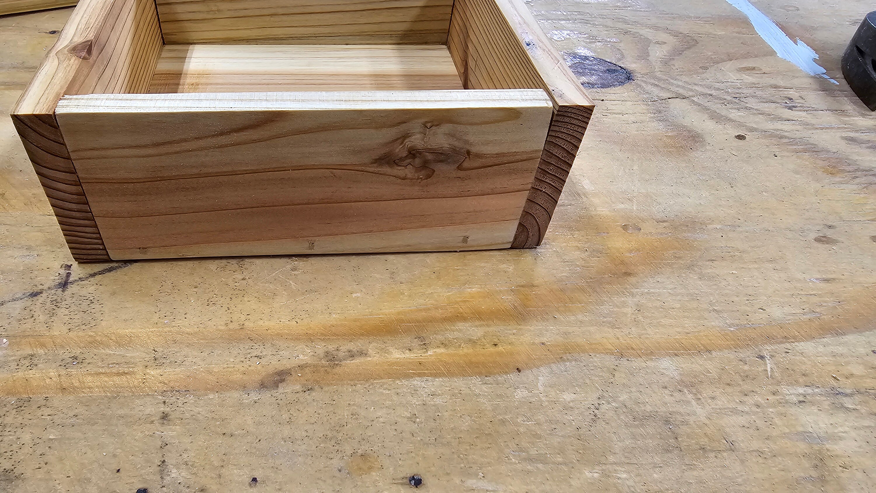 Handmade Reclaimed Cedar Wood Box, Farmhouse Style Decor, 7" X 6.5 ...