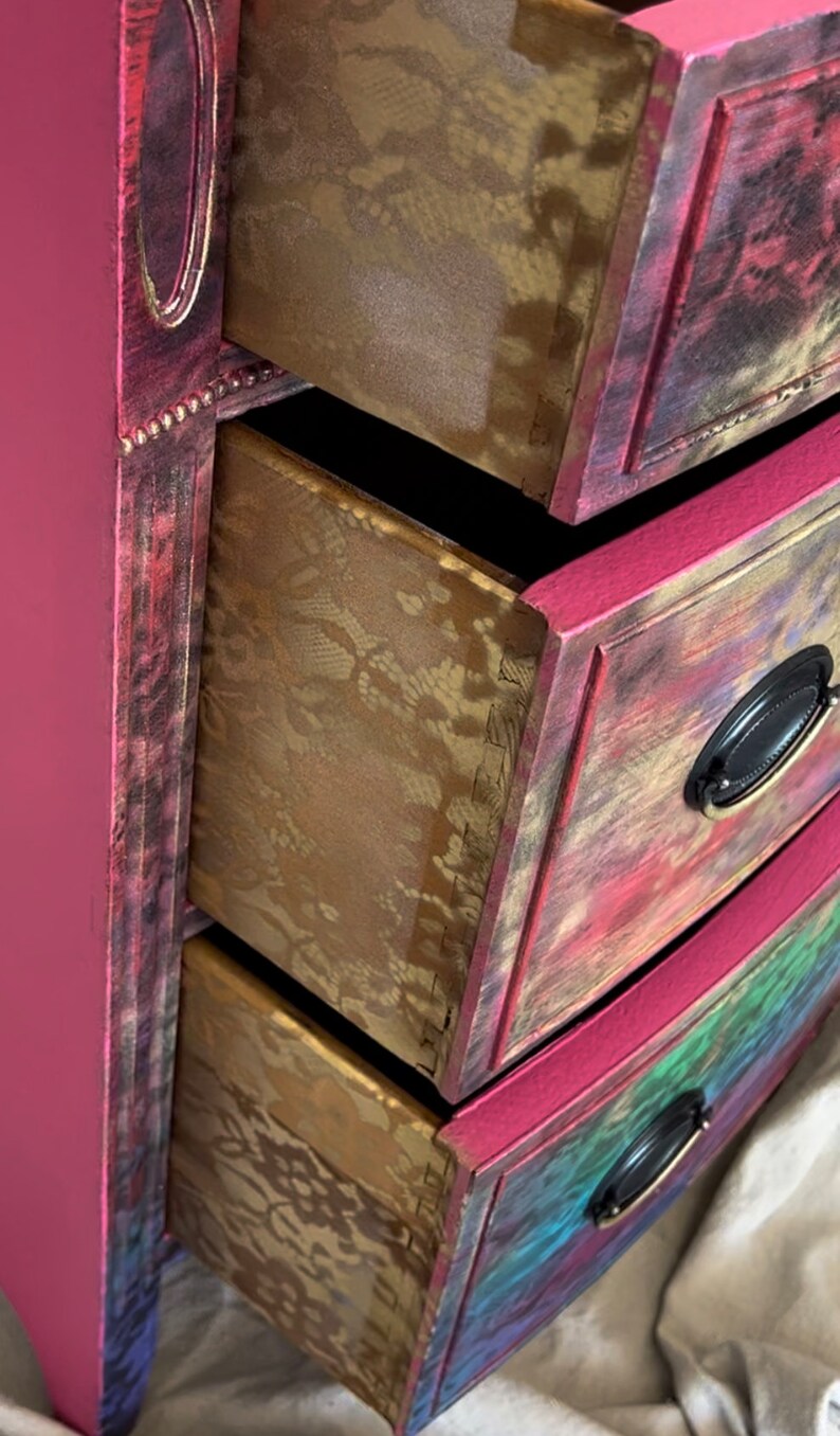 Beautiful Bright Drexler Boho 3 Drawer Chest ***SOLD*** - Etsy