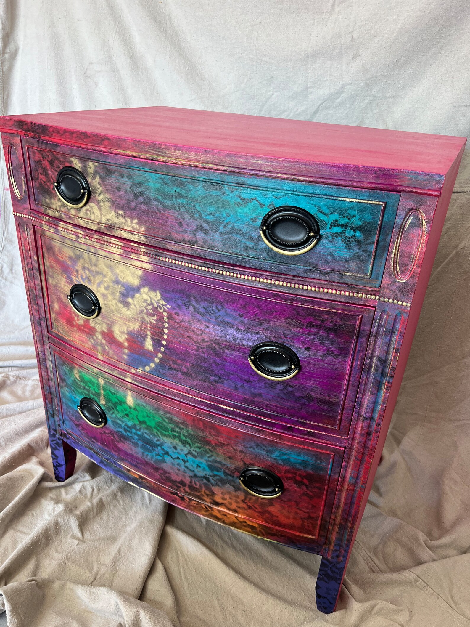 Beautiful Bright Drexler Boho 3 Drawer Chest ***SOLD*** - Etsy