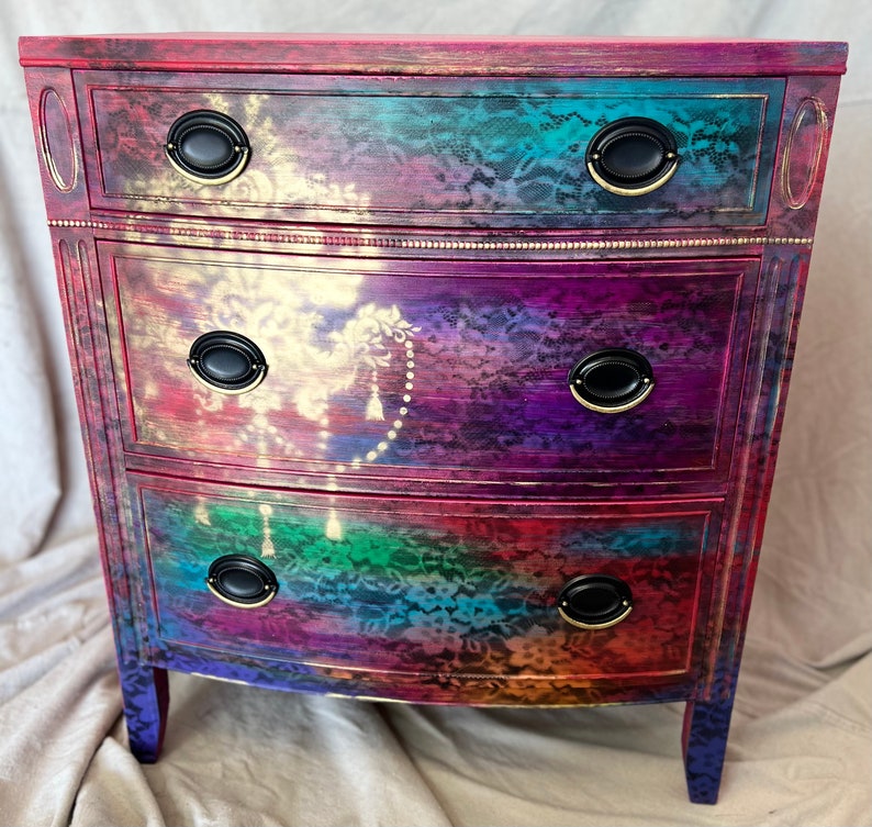 Beautiful Bright Drexler Boho 3 Drawer Chest ***SOLD*** - Etsy