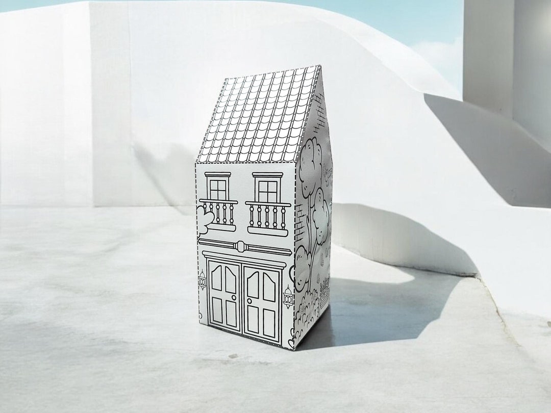 Paper Toy House Montessori Printable Activity Coloring Paper Craft 3D ...