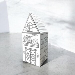 Paper Toy House Montessori Printable Activity Coloring Paper Craft 3D ...