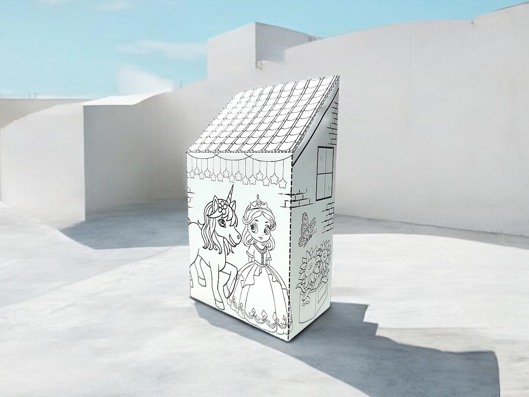 Paper Toy House Montessori Printable Activity Coloring Paper Craft 3D ...