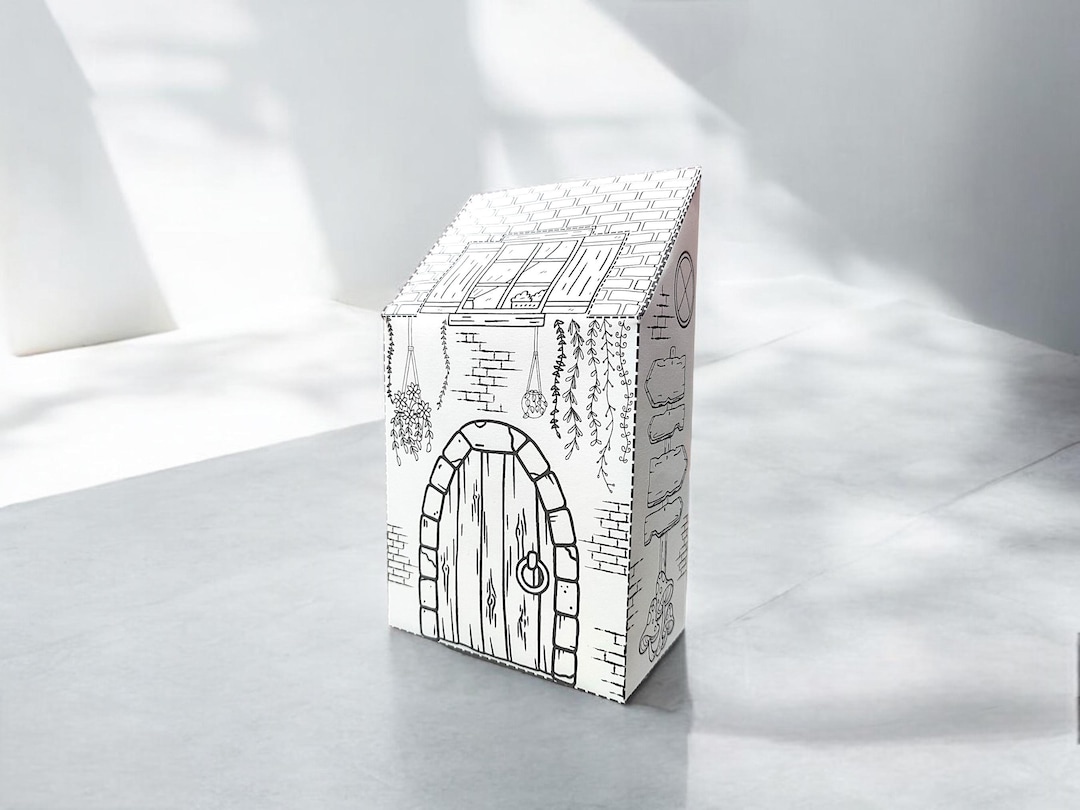 Paper Toy House Montessori Printable Activity Coloring Paper Craft 3D ...