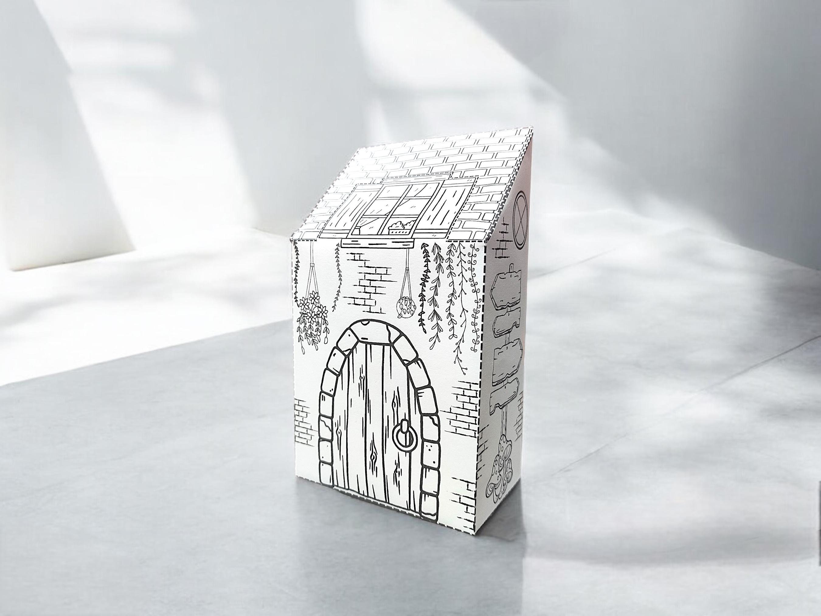 Paper Toy House Montessori Printable Activity Coloring Paper Craft 3D ...