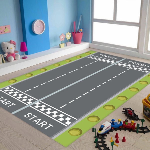 Race Track Rug - Etsy
