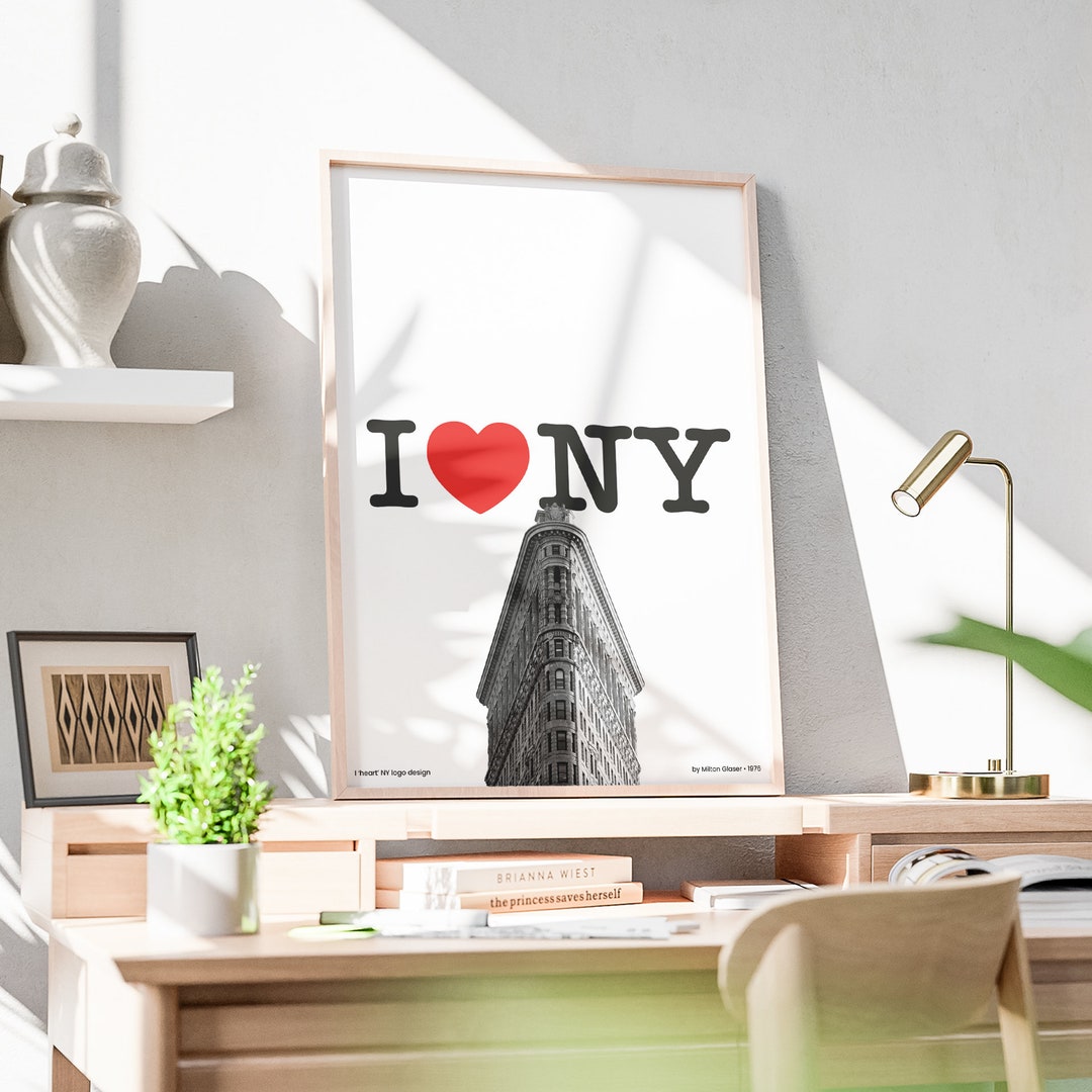 I Love Ny Printable Poster I Love New York Poster Milton Etsy