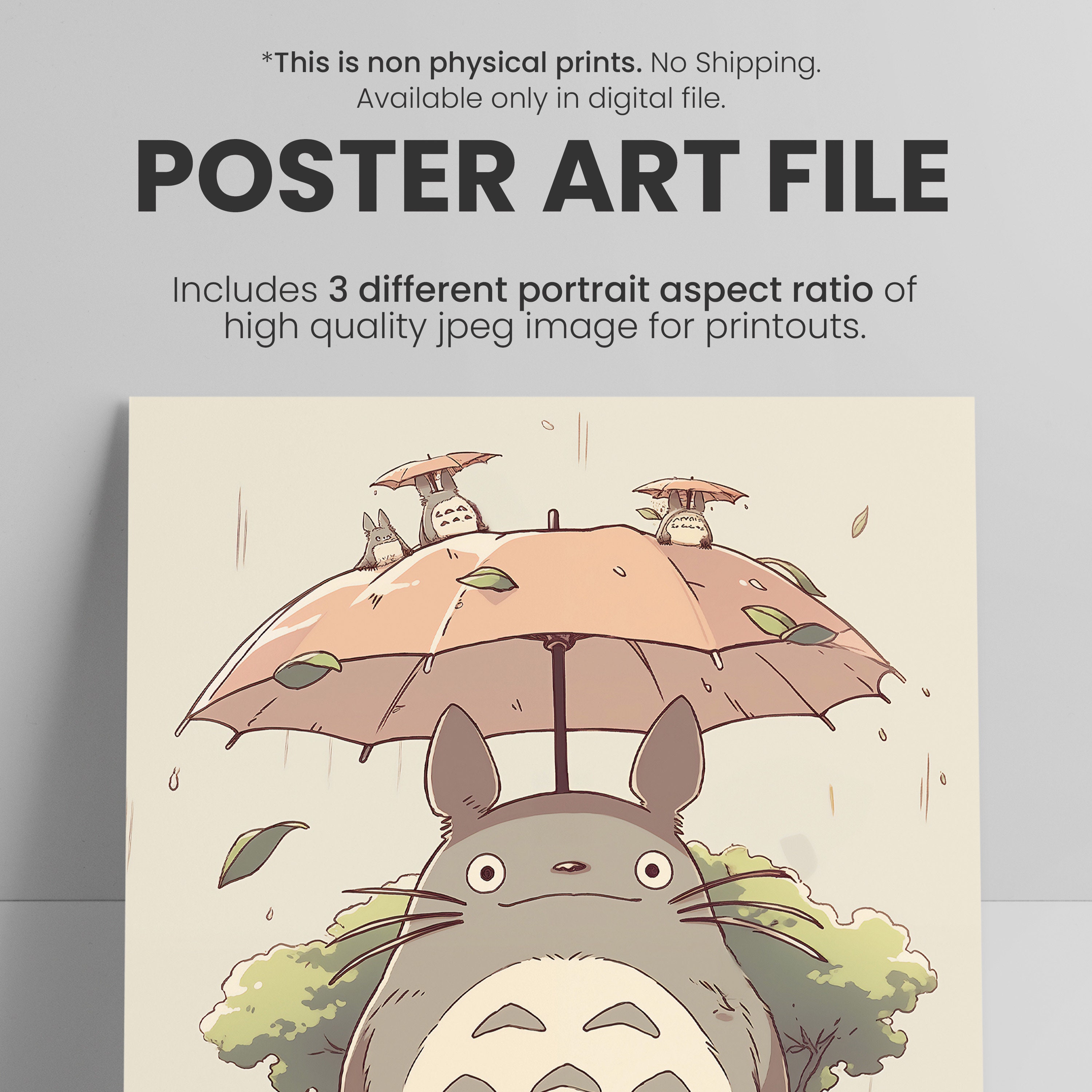 Japanese Animation Film Poster, Totoro Poster, Totoro Art Print, Manga ...