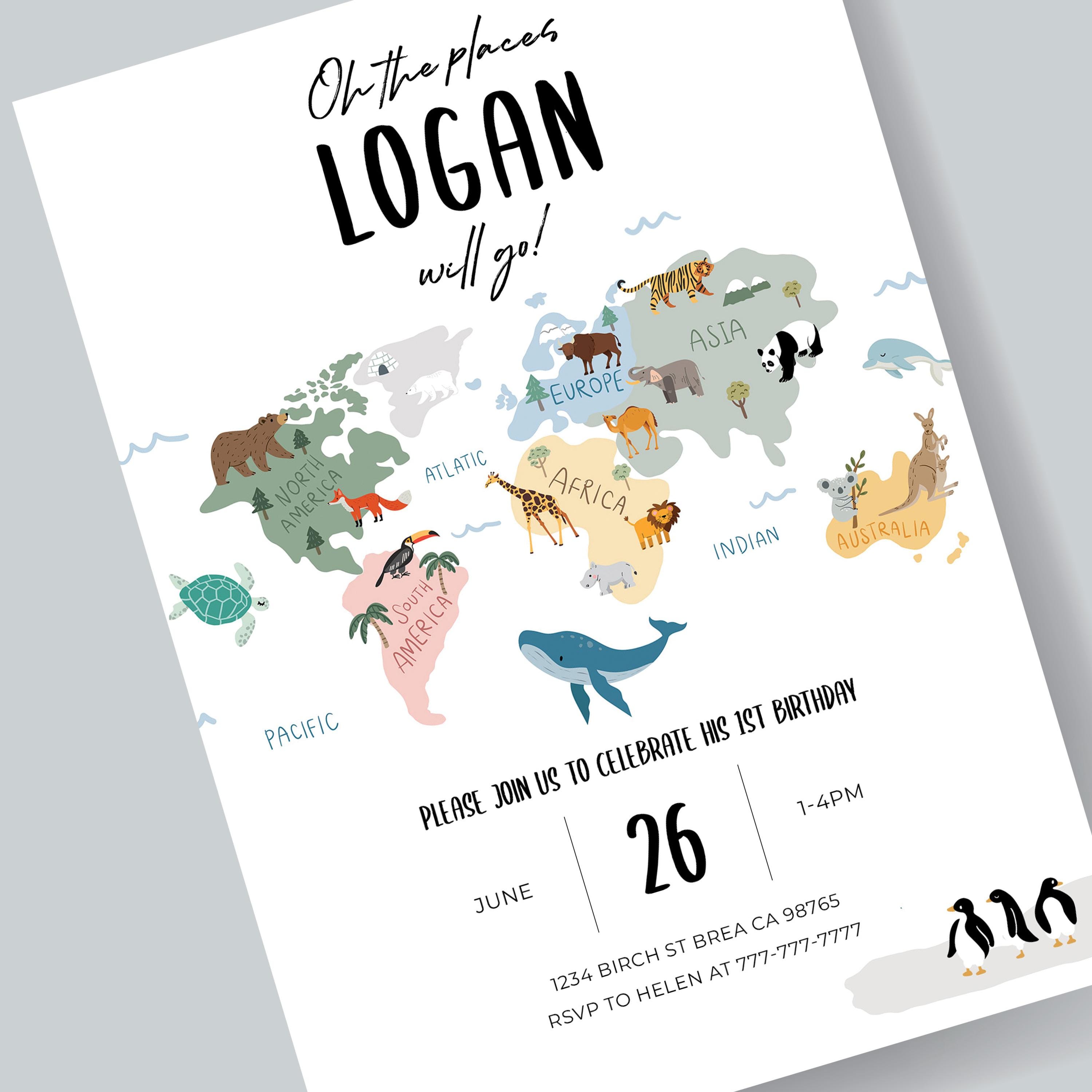 Oh the Places You'll Go! Birthday Invitation, Adventure Awaits Editable ...