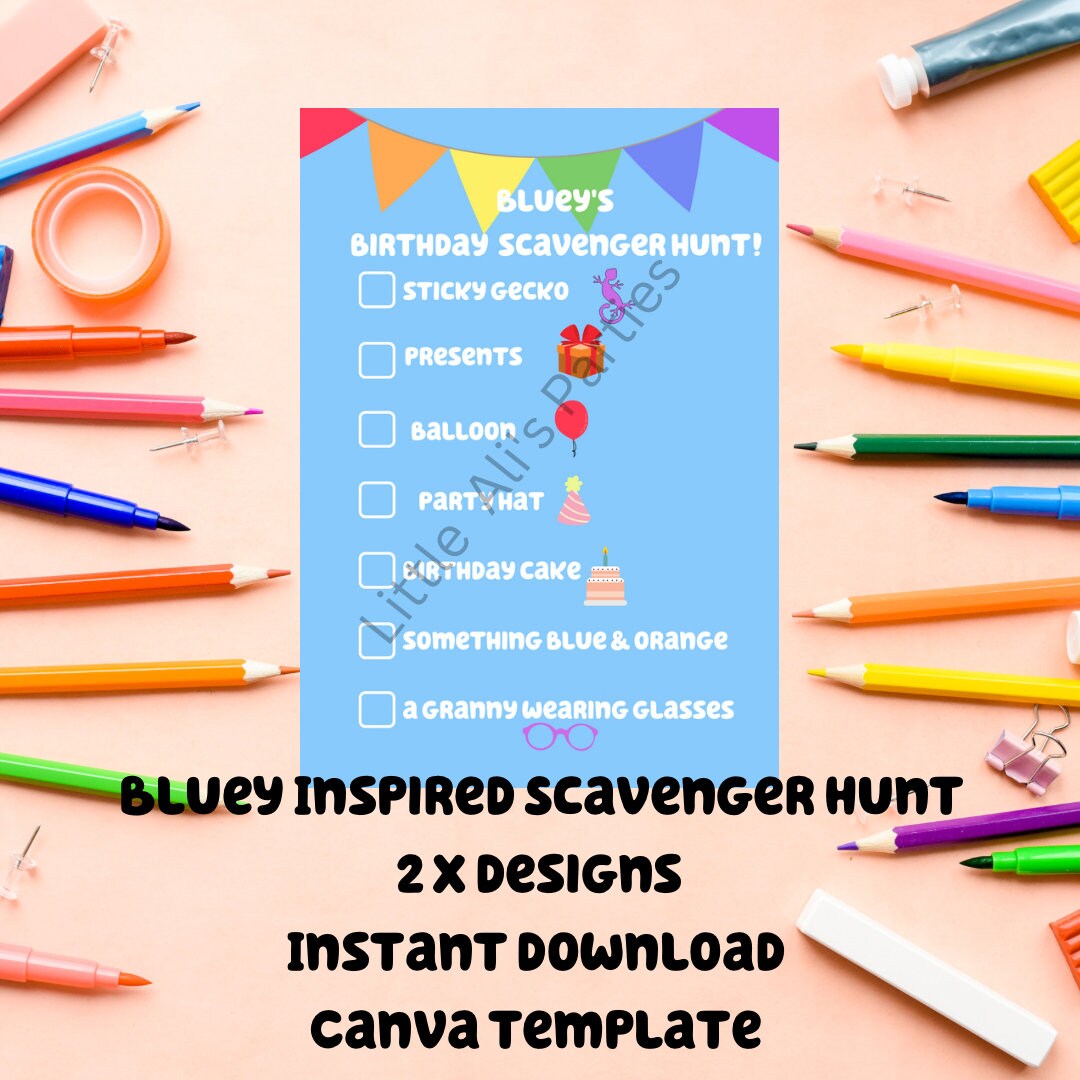 Inspired By Bluey Kids Scavenger Hunt Activity Sticky Gecko Etsy inspired-by-bluey-kids-scavenger-hunt-activity-sticky-gecko-etsy