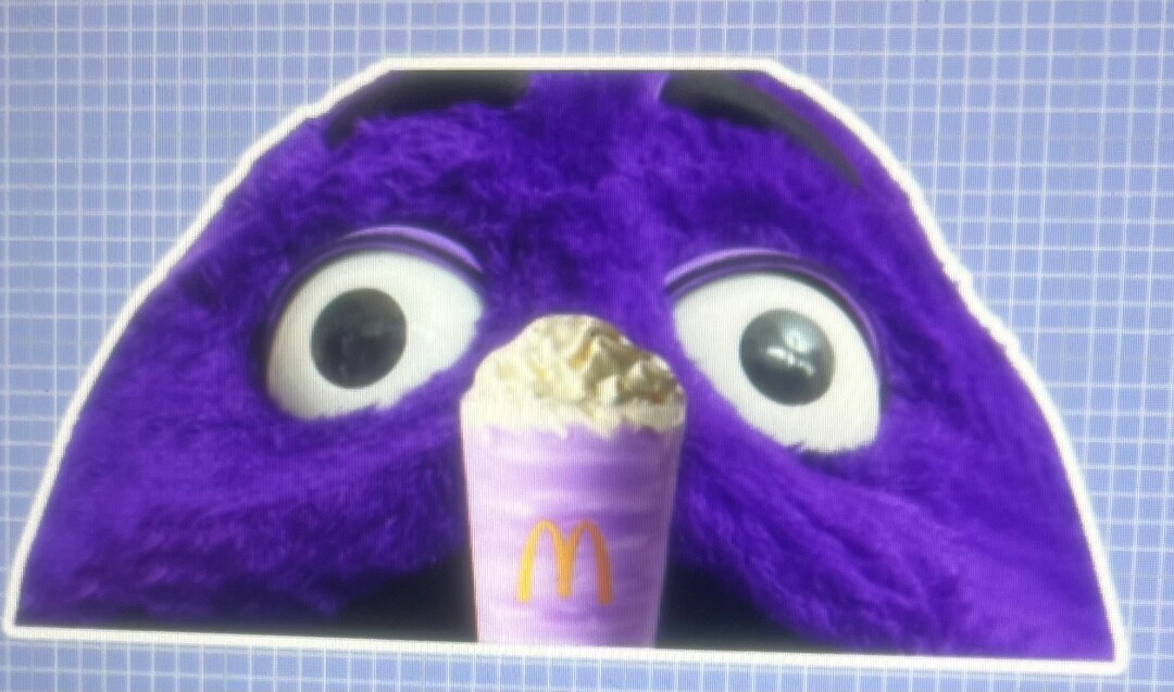 Grimace Birthday Sticker Or Magnet Etsy
