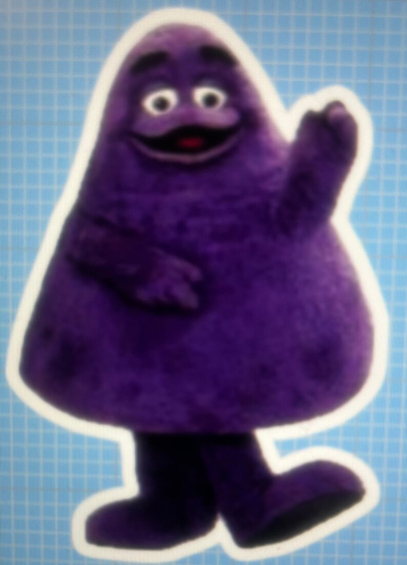 Grimace Birthday Sticker or Magnet - Etsy