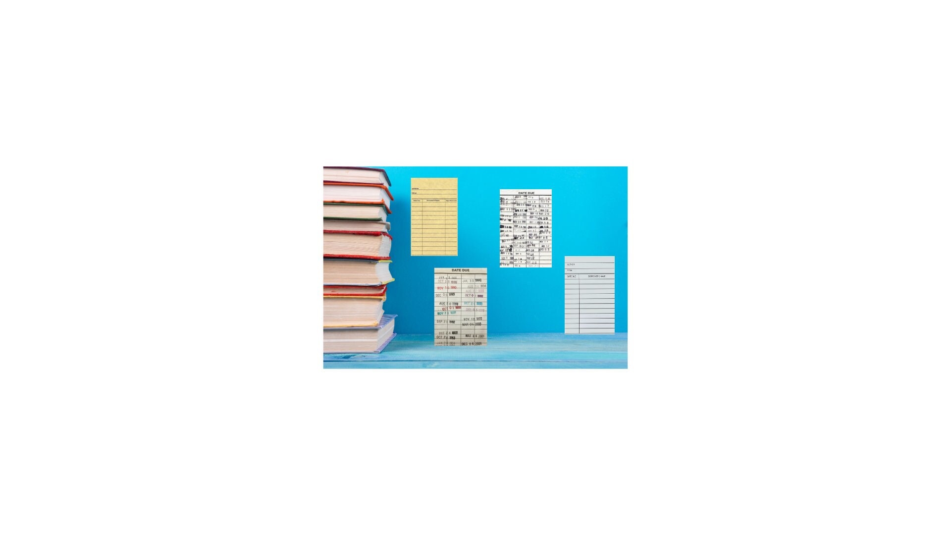 Library Due Card files PNG & JPG - Etsy Australia