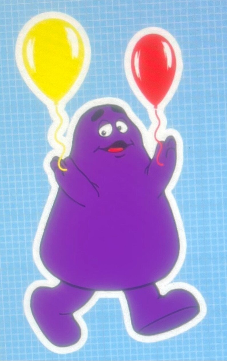 Grimace Birthday Sticker or Magnet - Etsy