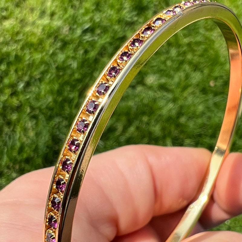 Amethyst Bangle - Etsy