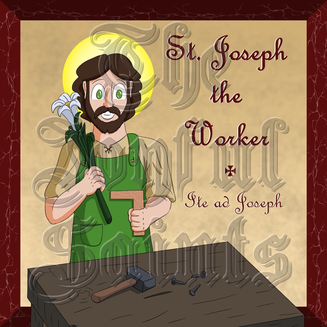 The Joyful Saints - Saint Joseph the Worker [DIGITAL DOWNLOAD] - Etsy