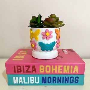 Retro Butterly Colorful Planter Y2K Home Decor Boho Planter Cute Pot ...