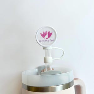Custom Company Logo Straw Topper Branded Merch for Small Business ...