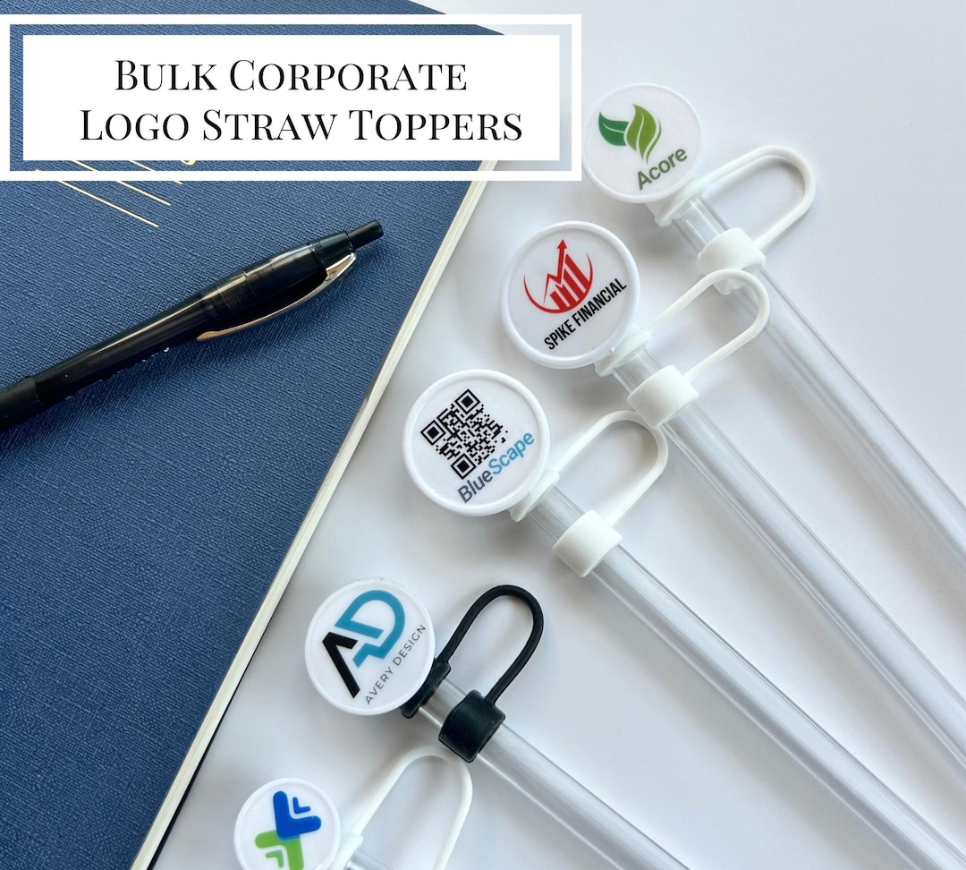 Bulk Custom Logo Straw Topper Branded Merchandise Promotional Product ...