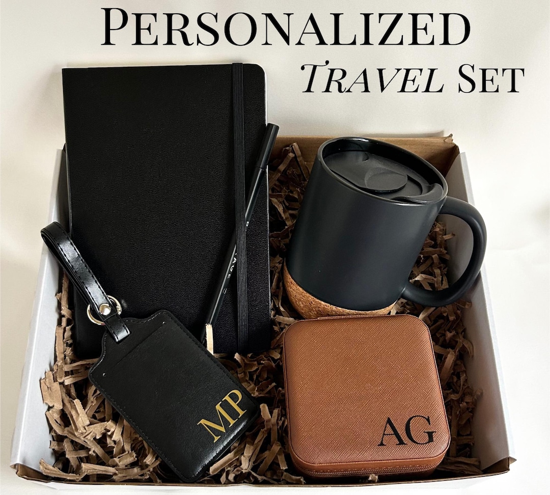 Personalized Travel Gift Box for Men Business Travel Leather Luggage ...