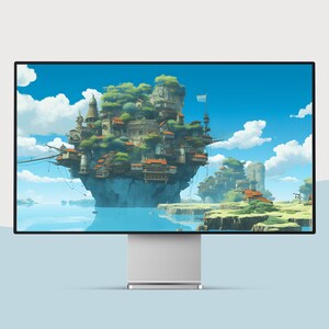 Sky Wallpaper Studio Ghibli Inspired Desktop Wallpaper Ghibli Desktop ...