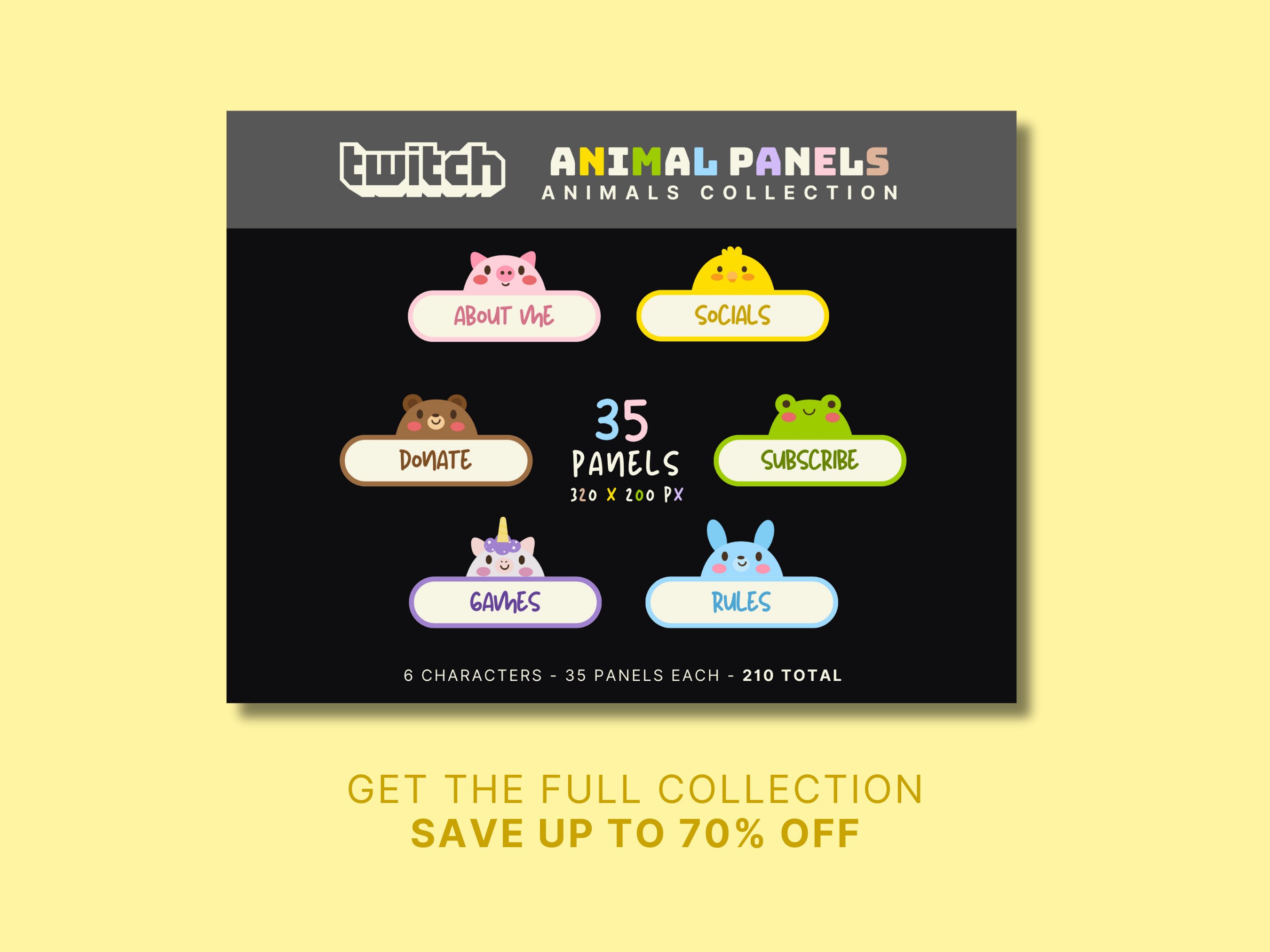 Cute Chick Twitch Panels Yellow Panels Twitch Overlay Chick - Etsy