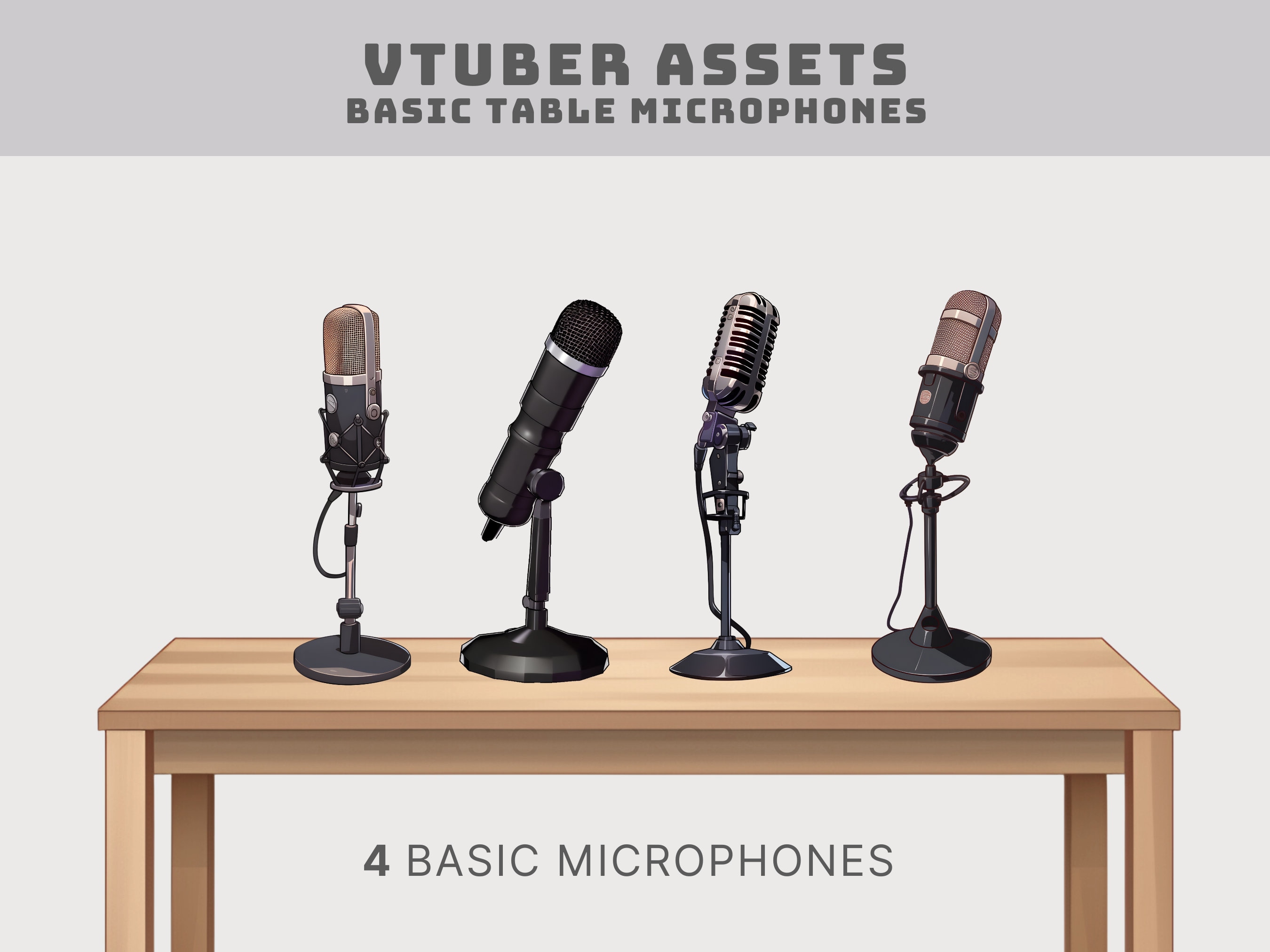 Vtuber Mic Vtuber Assets Basic Microphone Vtuber Microphone Twitch ...