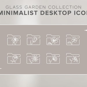 Aesthetic Desktop Icons Floral Icons Minimalist Folder Icons Neutral ...