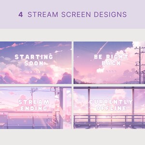 Purple Animated Stream Screen Purple Anime Twitch Banner Stream Screen ...