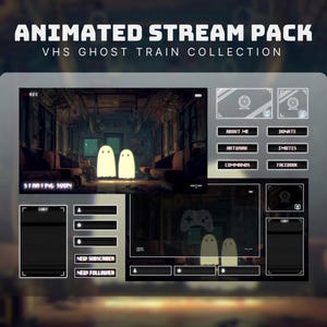 Halloween Stream Pack Vhs Twitch Overlay Retro Ghost Twitch Package ...