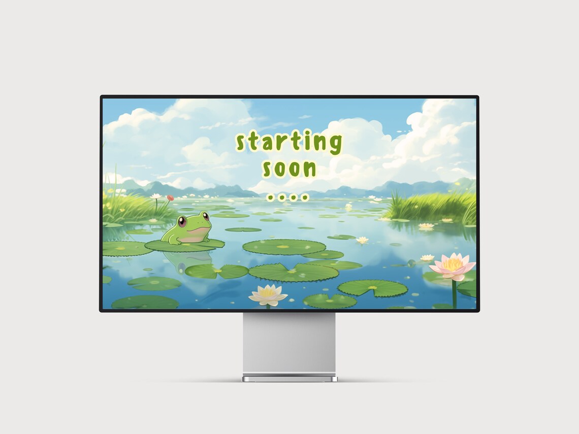 Frog Animated Stream Screens Cozy Twitch Screens Cottagecore Twitch ...