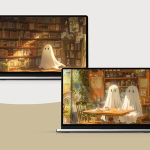 Ghost Desktop Wallpaper Autumn Desktop Wallpaper Cottagecore Wallpaper ...