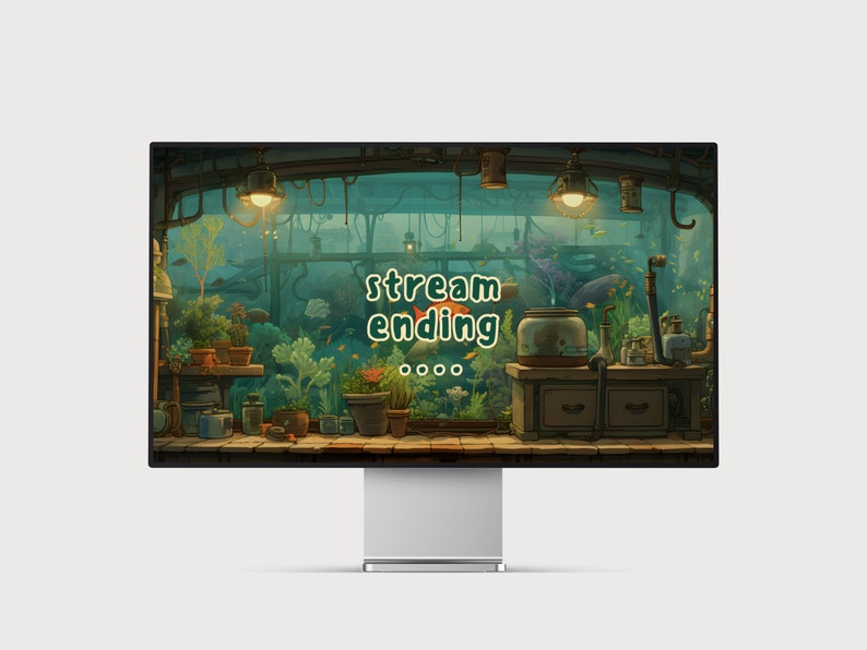 Studio Ghibli Inspired Animated Stream Screen Blue Twitch - Etsy