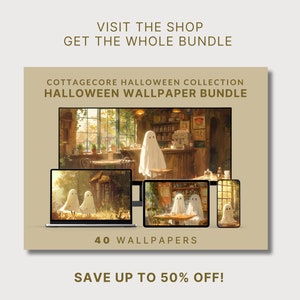 Ghost Desktop Wallpaper Autumn Desktop Wallpaper Cottagecore Wallpaper ...