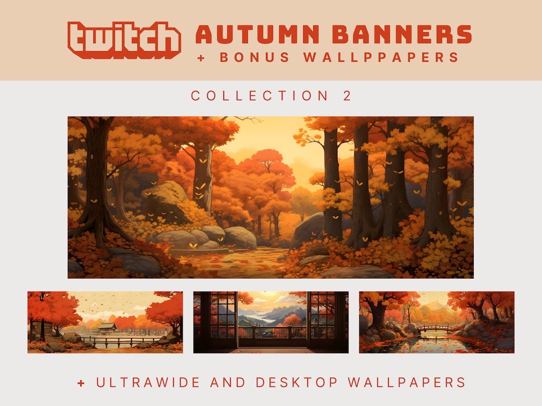 Fall Twitch Stream Banner Autumn Twitch Banner Aesthetic Anime Twitch ...