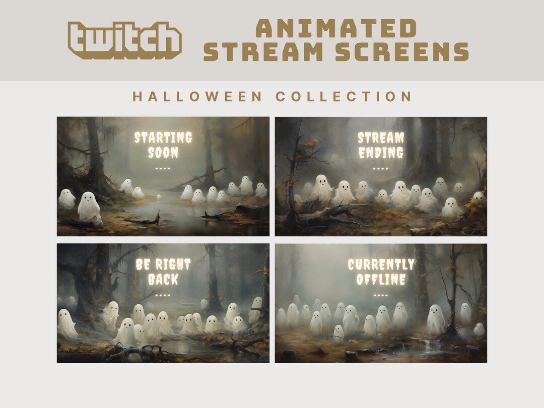 Halloween Stream Screen Lofi Twitch Stream Screen Ghibli Twitch Overlay ...
