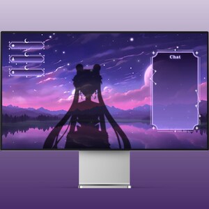 Purple Stream Pack Animated Vtuber Background Purple Twitch Overlay Witch Twitch Stream Purple ...