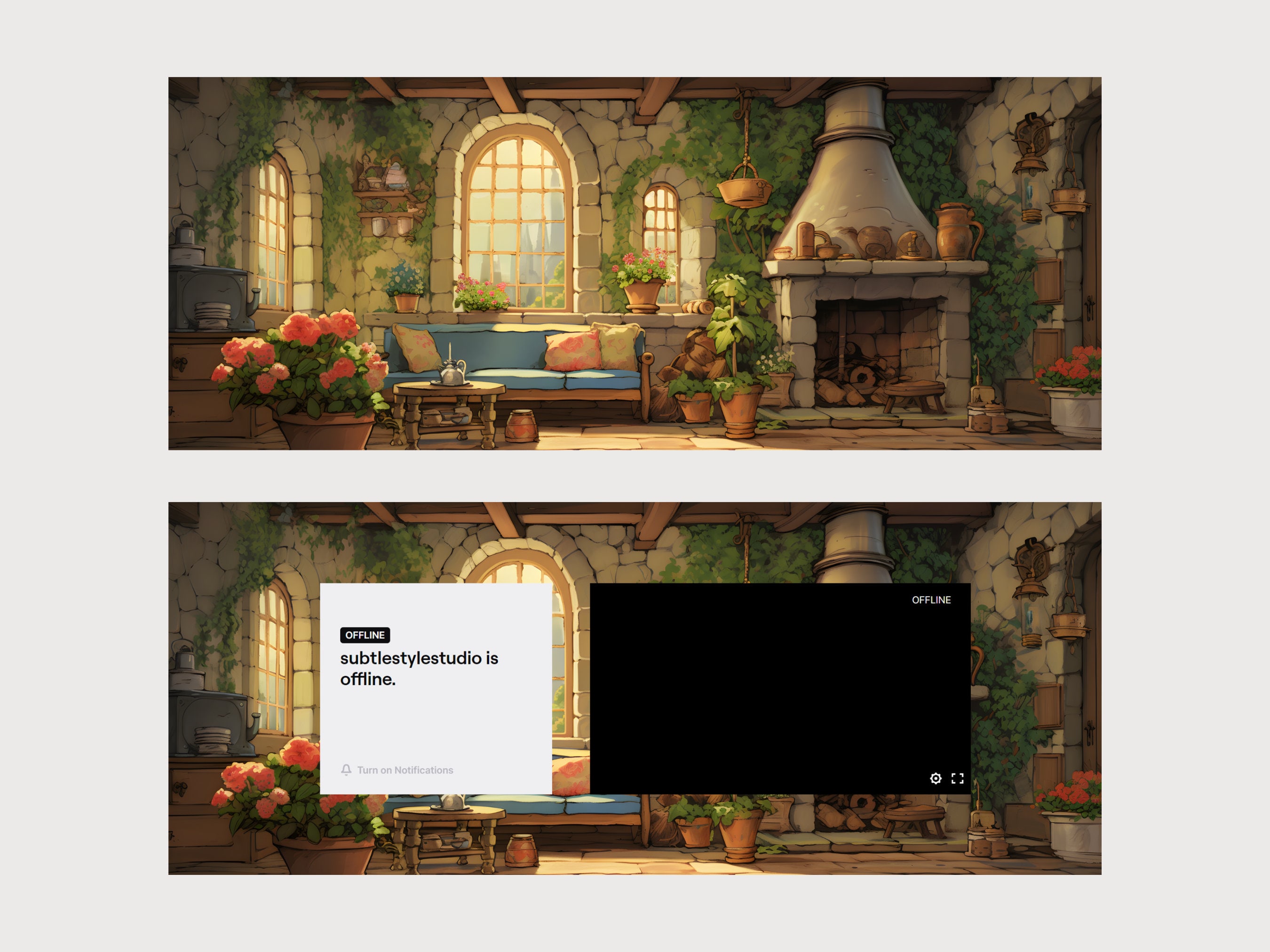 Cottagecore Twitch Stream Banner Studio Ghibli Twitch Banner Cozy ...